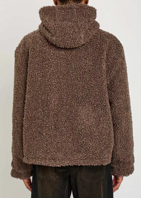 COLE BUXTON Quilted Hooded Bouclé Jacket