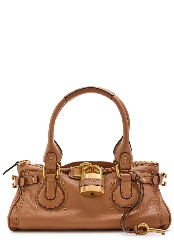 Chloé Paddington Medium Grained Leather Shoulder Bag - Brown