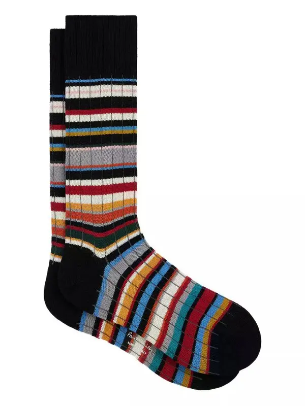 Paul Smith Striped Cotton Socks