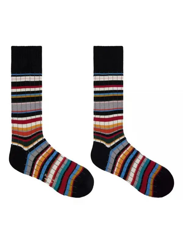 Paul Smith Striped Cotton Socks