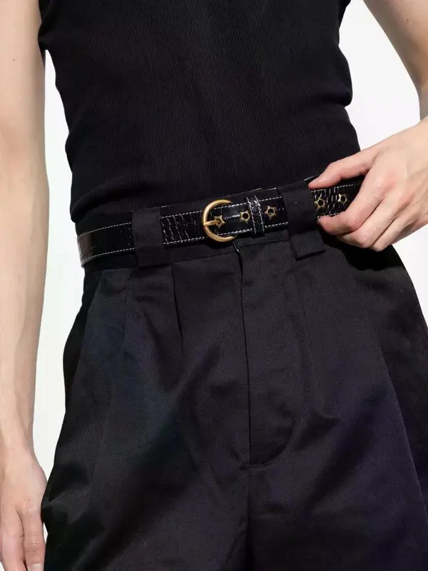 DUKE + DEXTER Ellis Croc-effect Belt