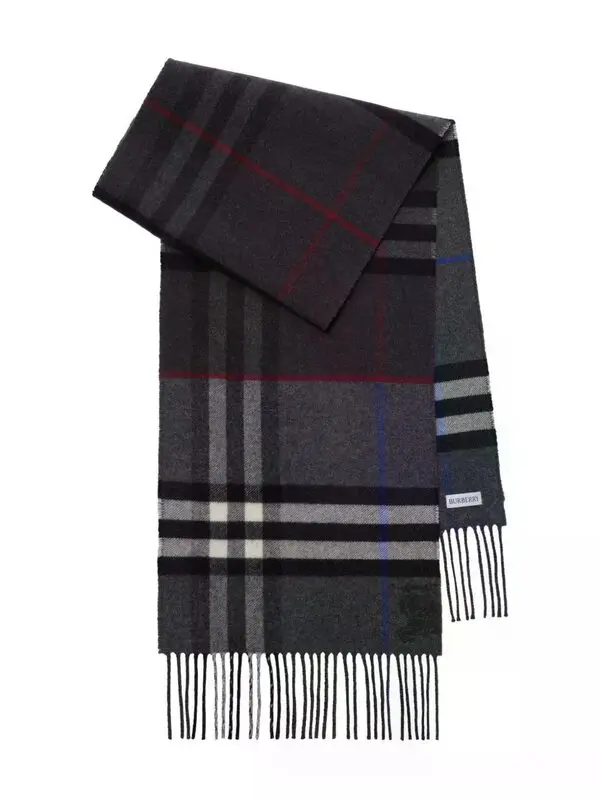 Burberry Checkered Scarf - Grey