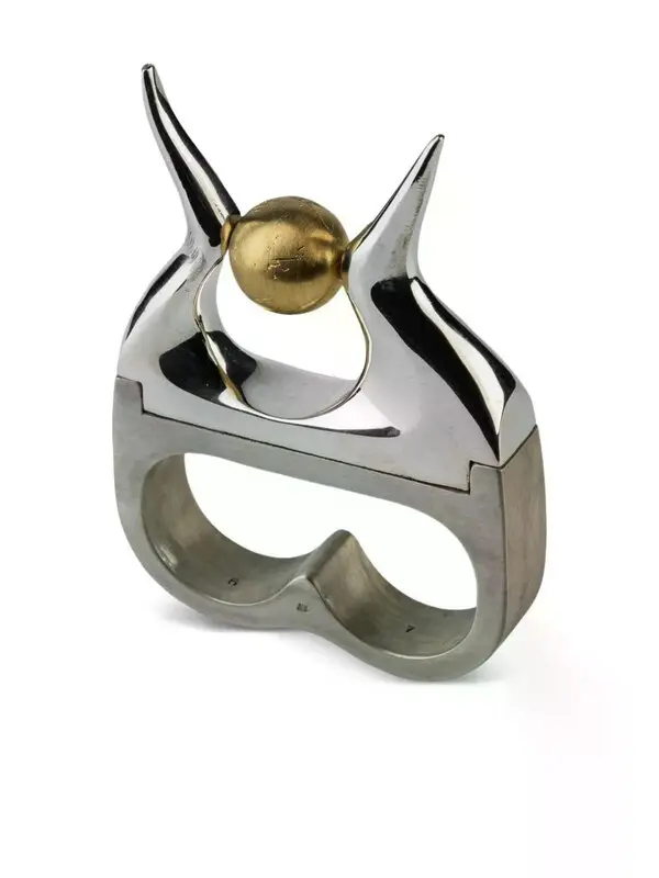 PARTS OF FOUR Sterling Plate Double Ring - Silver
