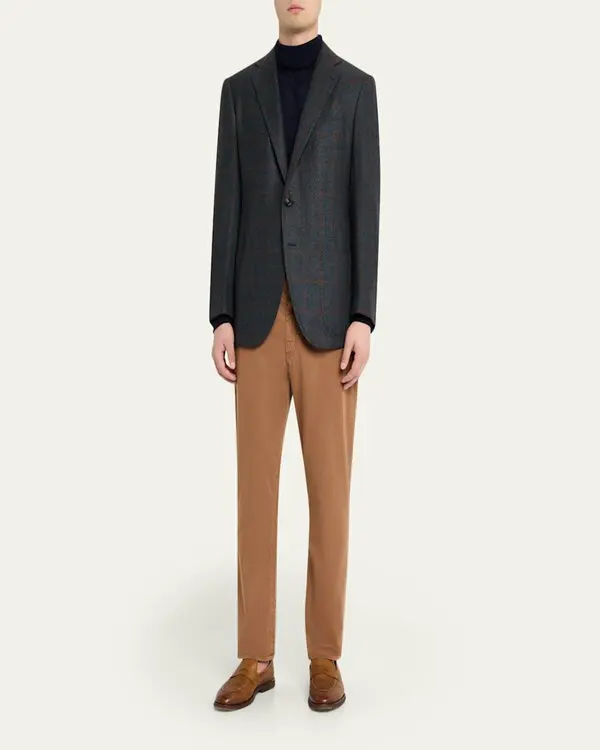 Cesare Attolini Plaid Cashmere Two-button Jacket