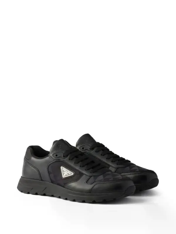 Prada Re-nylon And Leather Lace-up Sneakers