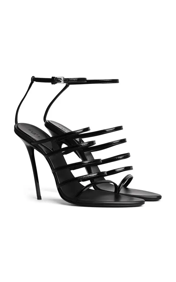 Alaïa Strappy Leather Sandals