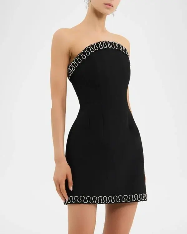 Rebecca Vallance Nyx Strapless Mini Dress - Black