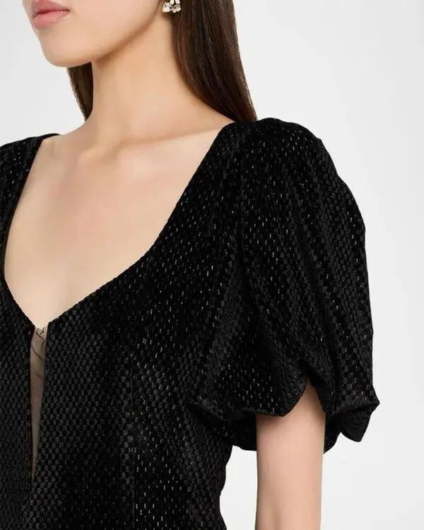 One33 Social Eliza Crushed Velvet Gown