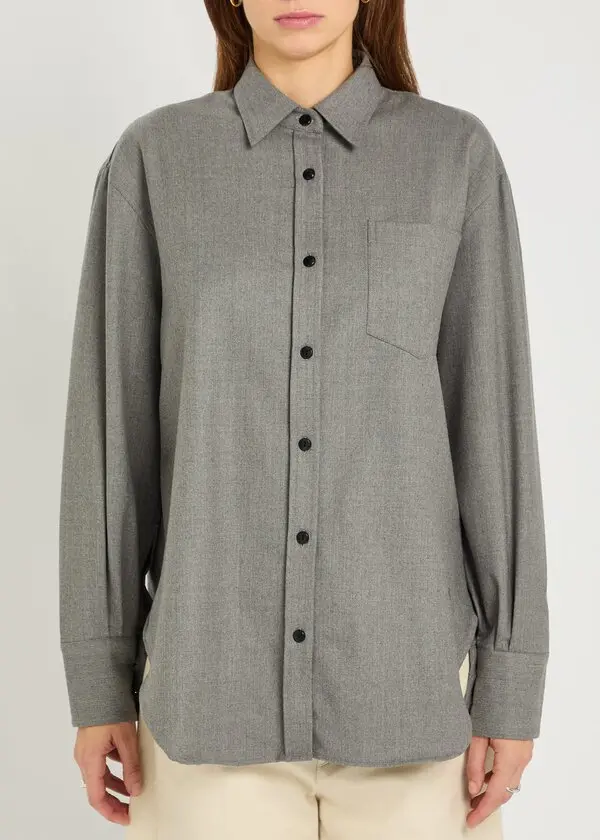 Maria Mcmanus Stretch-wool Shirt - Grey