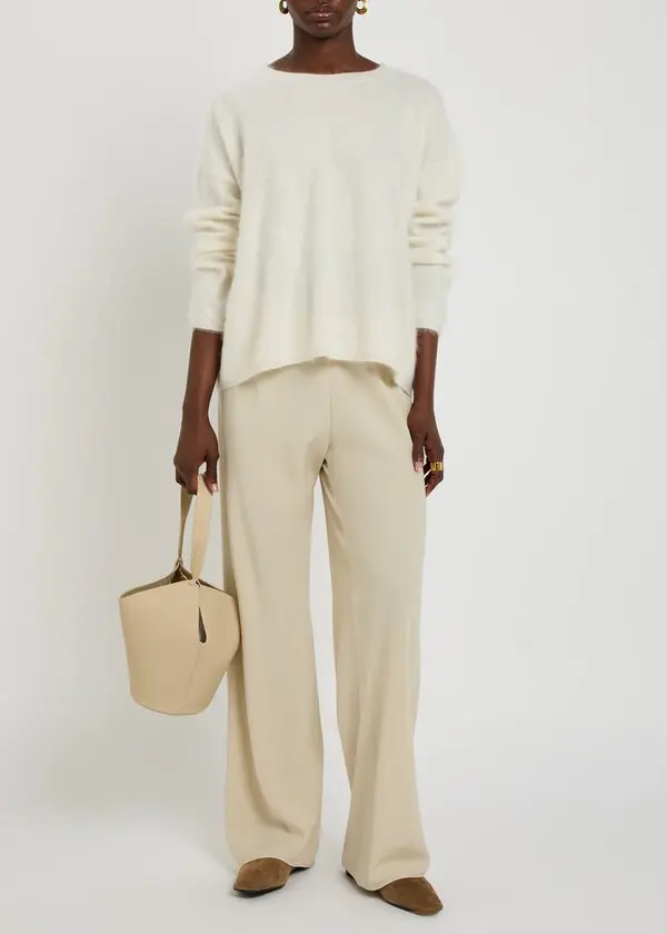 Vince Straight-leg Crepe Trousers - Beige