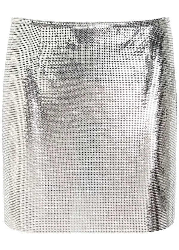Rabanne Chainmail Mini Skirt - Silver