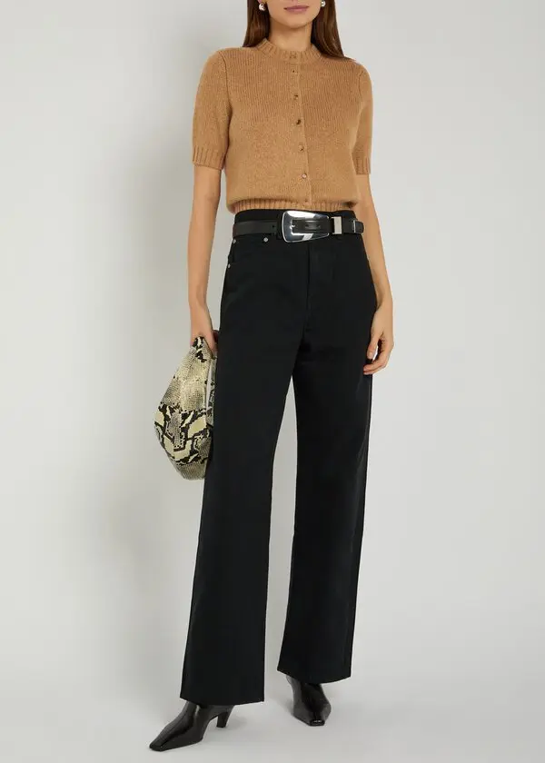 Khaite Stretch-cashmere Cardigan - Light Brown