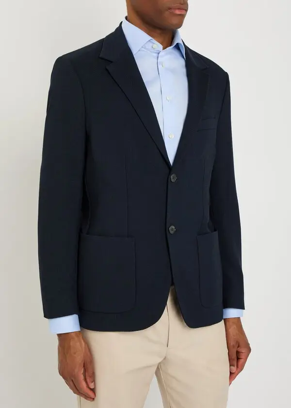 Sunspel Piqué Wool-blend Blazer