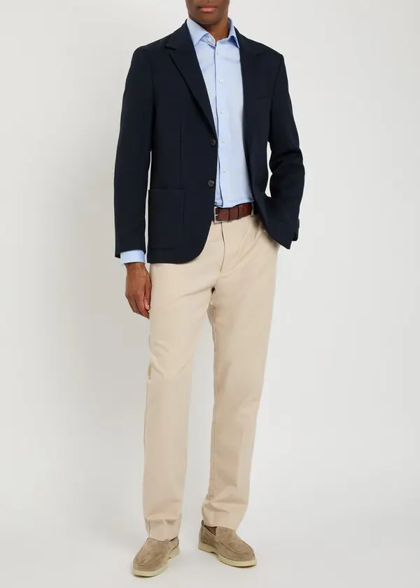 Sunspel Piqué Wool-blend Blazer