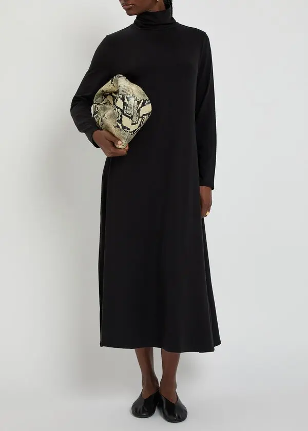 eileen fisher jersey midi dress EILEEN FISHER Stretch TENCEL Jersey Midi Dress