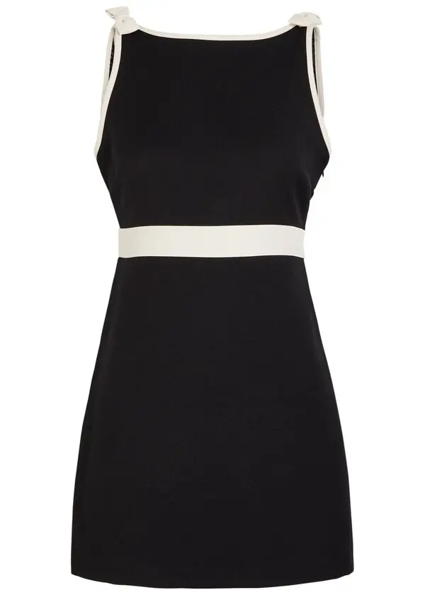 LoveShackFancy Bow-appliquéd Mini Dress