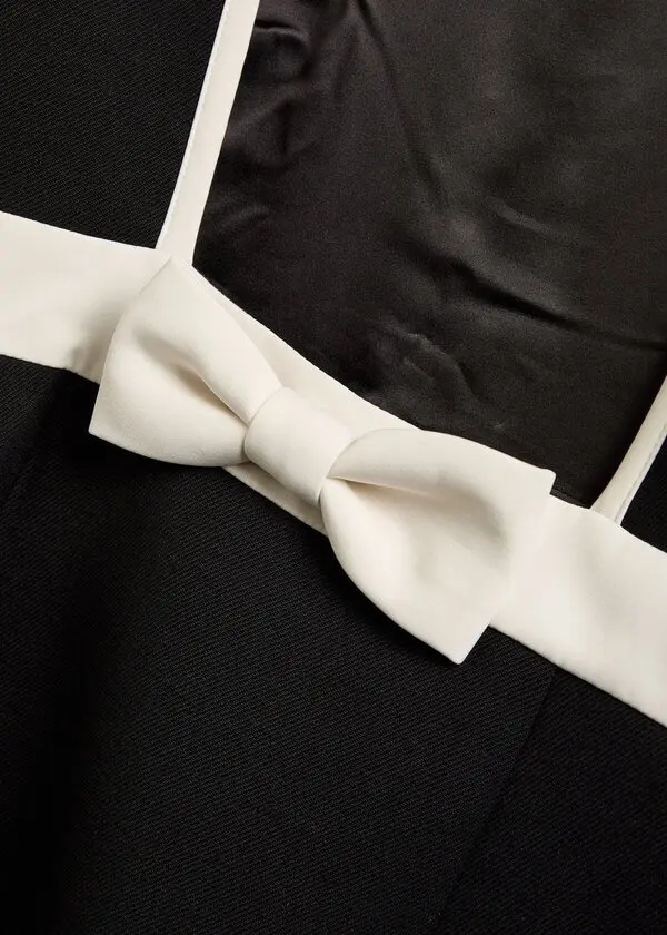 LoveShackFancy Bow-appliquéd Mini Dress