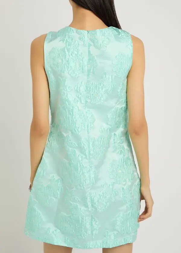 SISTER JANE Bow-appliquéd Cloqué Mini Dress