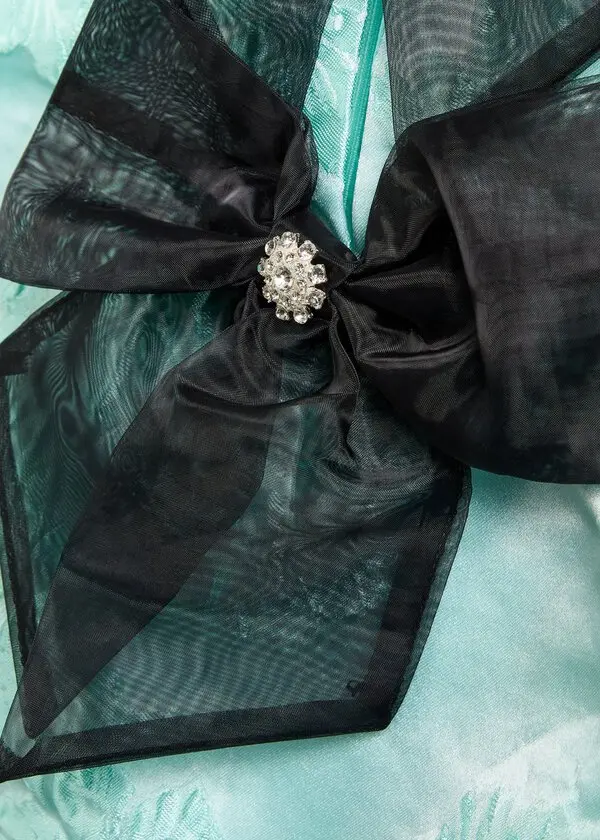 SISTER JANE Bow-appliquéd Cloqué Mini Dress