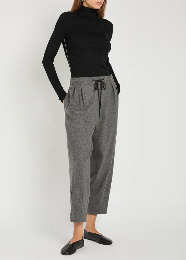 Maria Mcmanus Ribbed Merino Wool Turtleneck Top