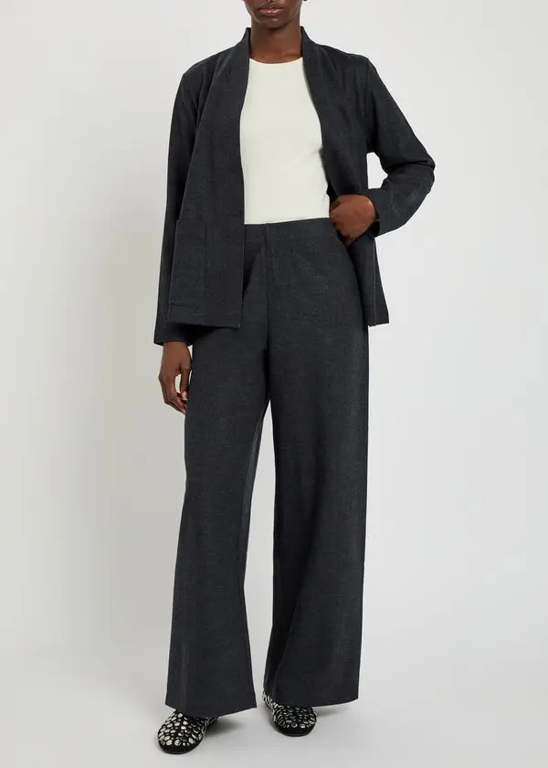 Eileen Fisher Wide-leg Wool Trousers