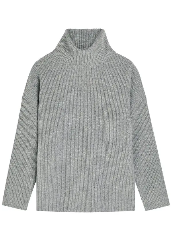 Eileen Fisher Ribbed Roll-neck Wool And Cashmere-blend Jumper
