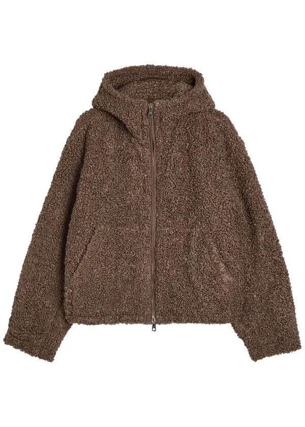 COLE BUXTON Quilted Hooded Bouclé Jacket