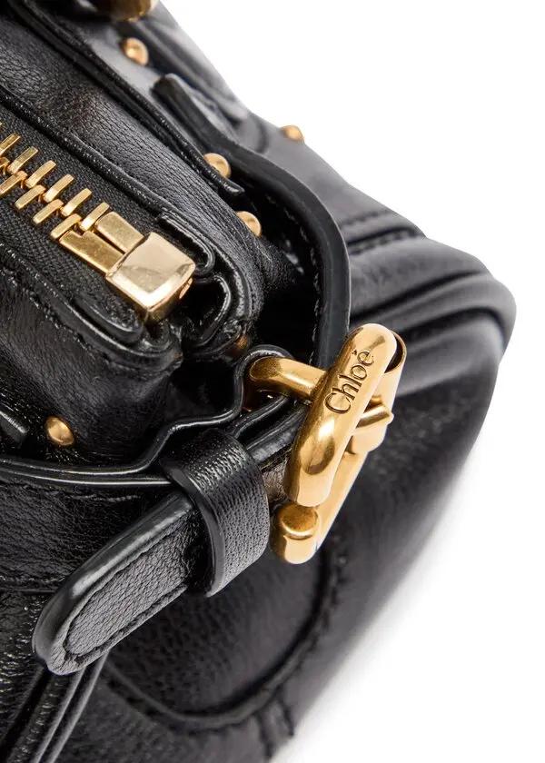 Chloé Paddington Small Grained Leather Shoulder Bag - Black