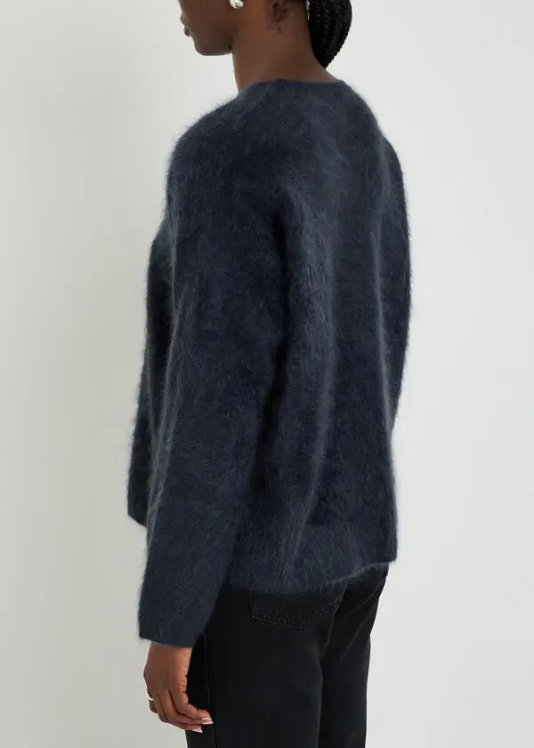 Eileen Fisher Brushed Cashmere Jumper - Dark Blue