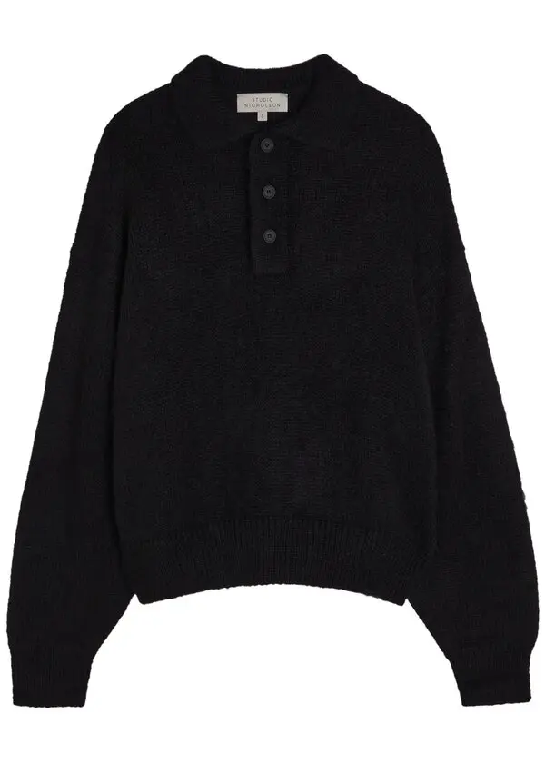 Studio Nicholson Brushed-knit Polo Jumper