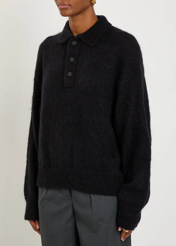 Studio Nicholson Brushed-knit Polo Jumper