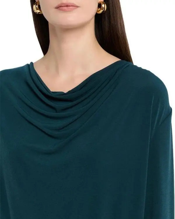 Vince Matte Jersey Cowl-neck Blouse - Black