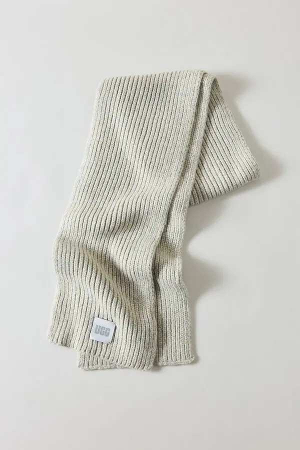 UGG Chunky Ribbed Scarf - Light Grey