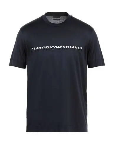 Emporio Armani T-shirt Ivory Size Lyocell, Cotton - Navy