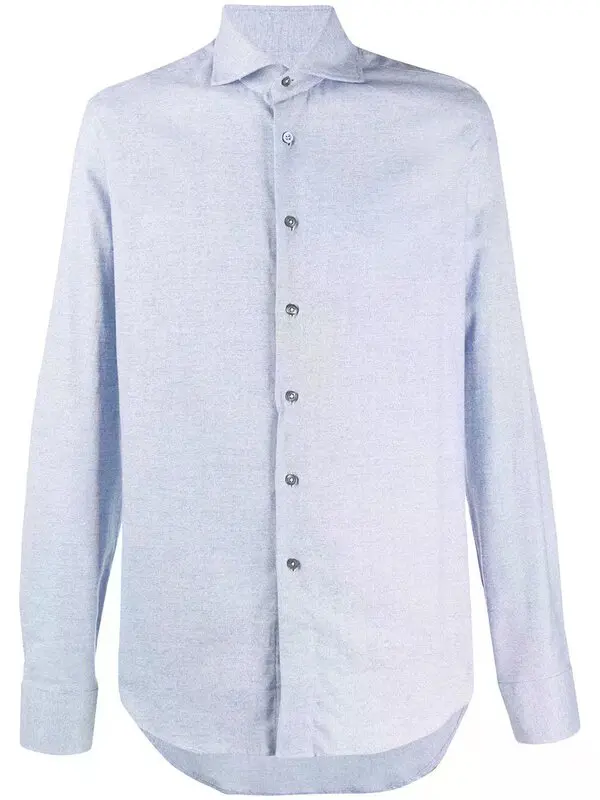 DELL'OGLIO Curved Hem Shirt - Blue