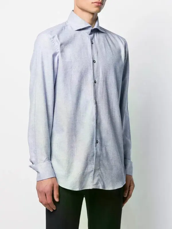 DELL'OGLIO Curved Hem Shirt - Blue