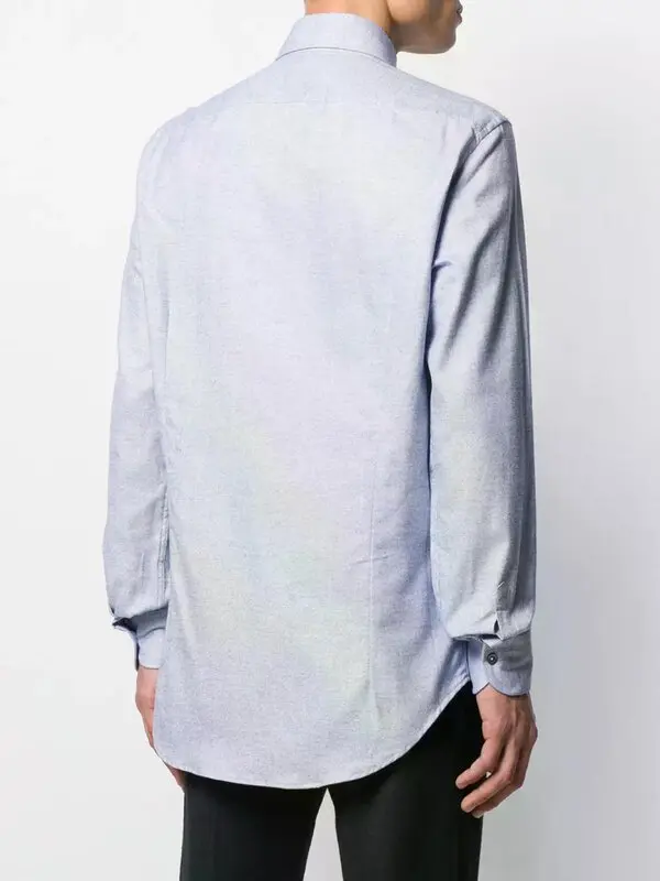 DELL'OGLIO Curved Hem Shirt - Blue