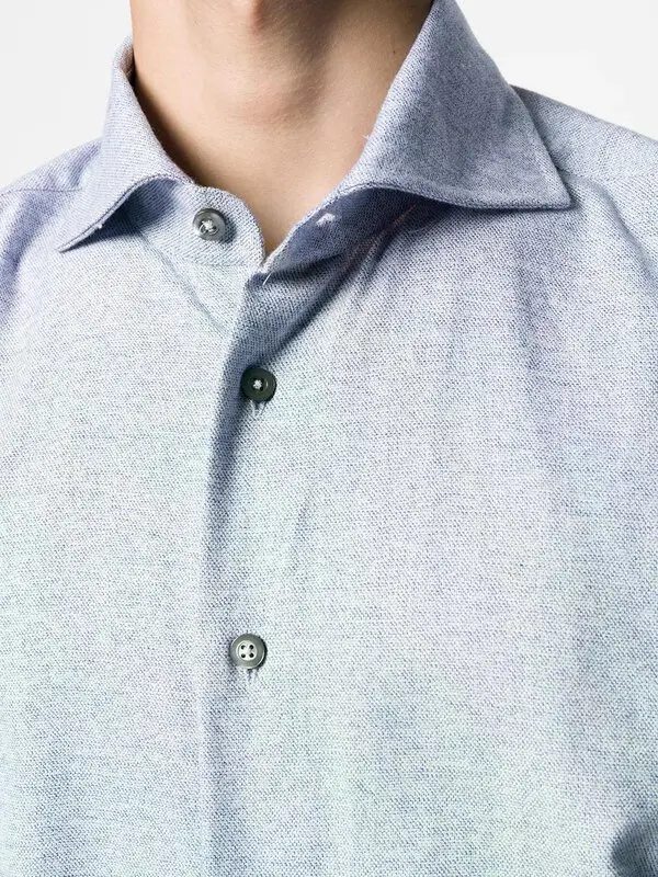 DELL'OGLIO Curved Hem Shirt - Blue