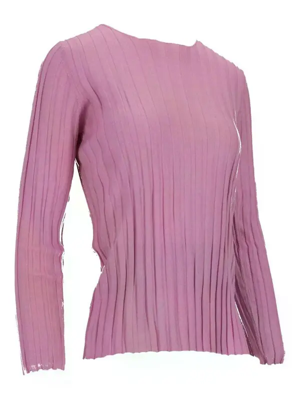 LA ROSE Ribbed Cashmere Top - Pink