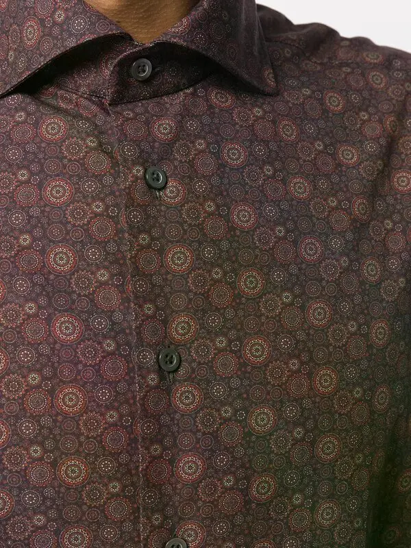 DELL'OGLIO Dot Patterned Shirt
