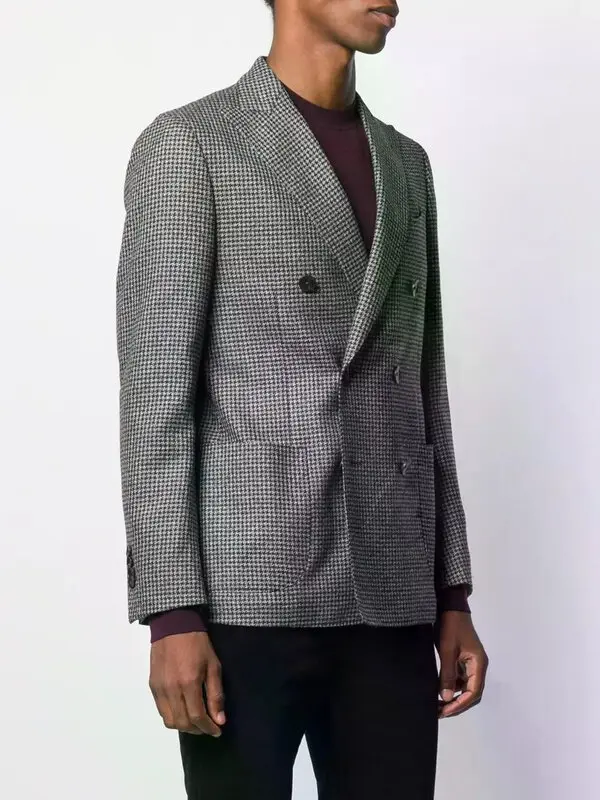 DELL'OGLIO Houndstooth Check Blazer