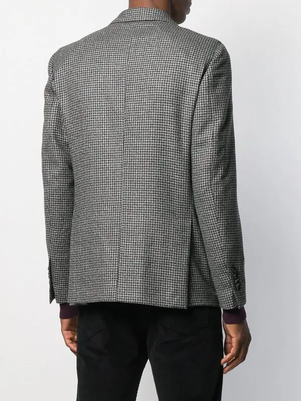 DELL'OGLIO Houndstooth Check Blazer