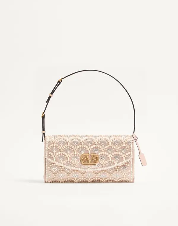 Valentino Garavani Devain Small Shoulder Bag - Cream