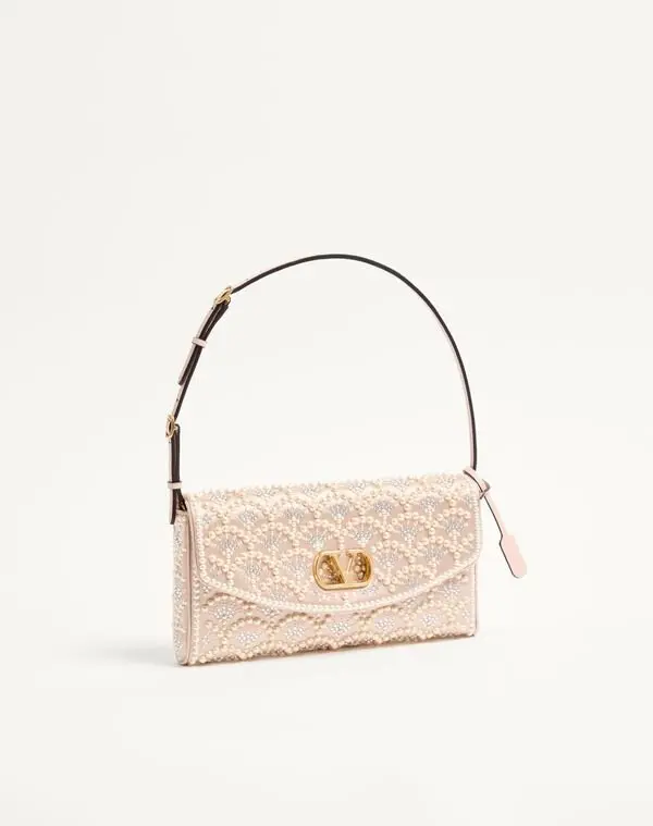 Valentino Garavani Devain Small Shoulder Bag - Cream