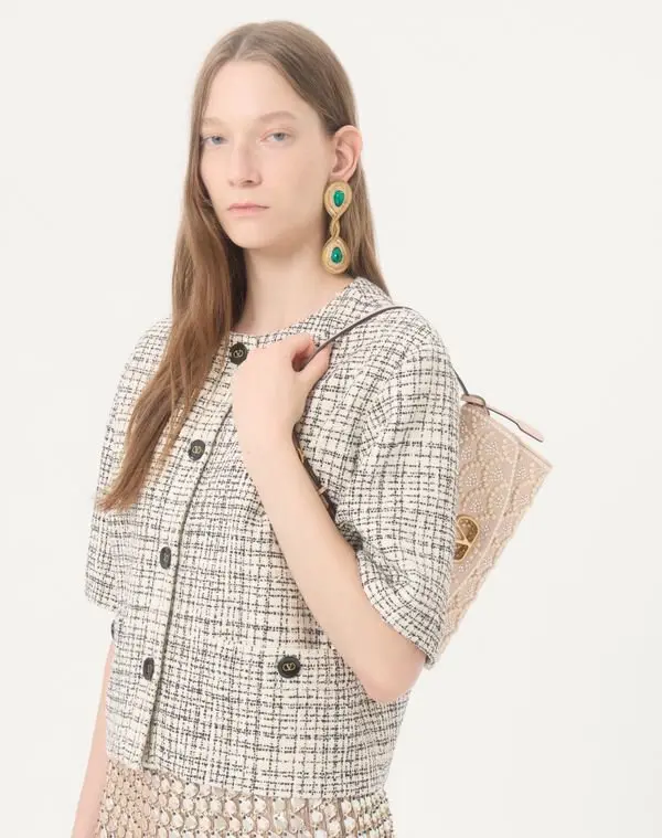 Valentino Garavani Devain Small Shoulder Bag - Cream