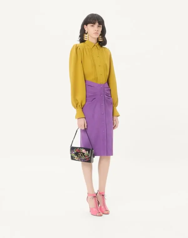 Valentino Garavani Devain Embroidered Shoulder Bag - Black/multicolour