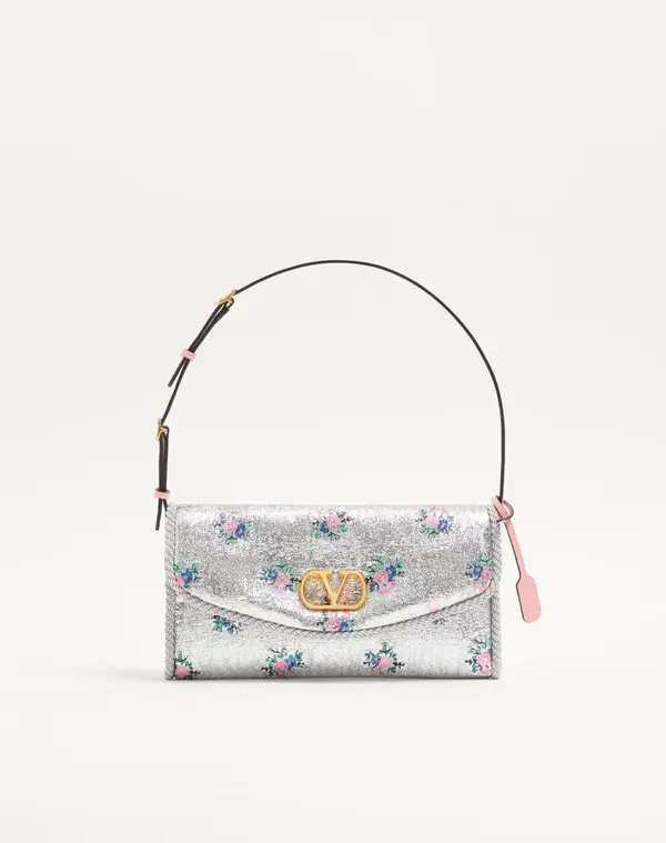 Valentino Garavani Devain Small Shoulder Bag - Silver