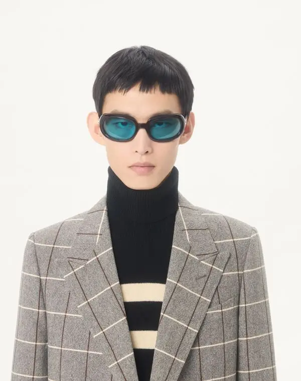 Valentino Garavani Double-breasted Wool Jacket With Check Pattern