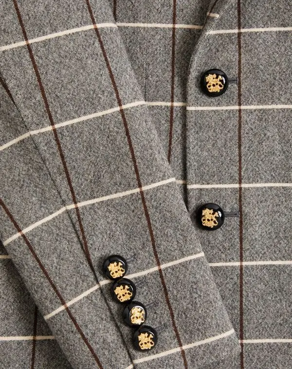 Valentino Garavani Double-breasted Wool Jacket With Check Pattern