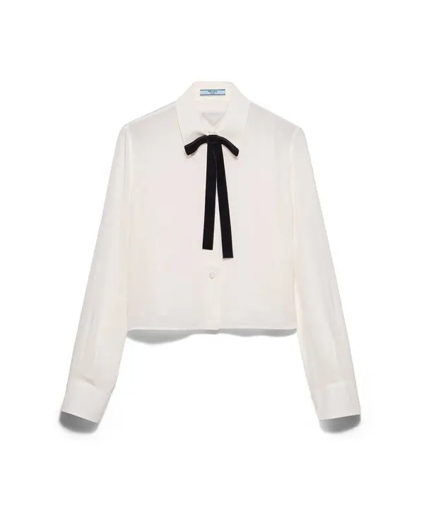 Prada Crepe De Chine Shirt - Neutral